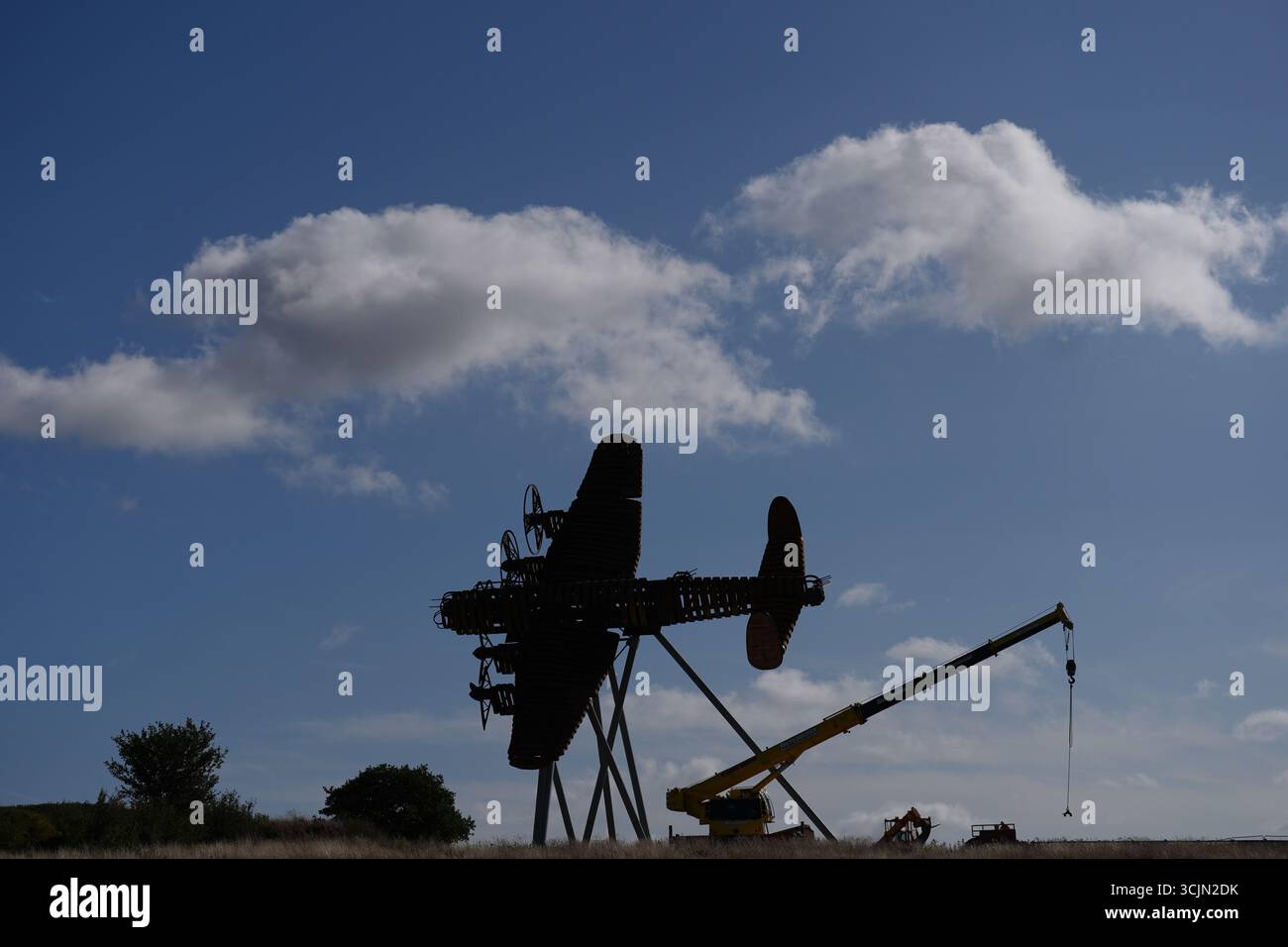 Work nears completion on the construction of a full scale landmark art ...