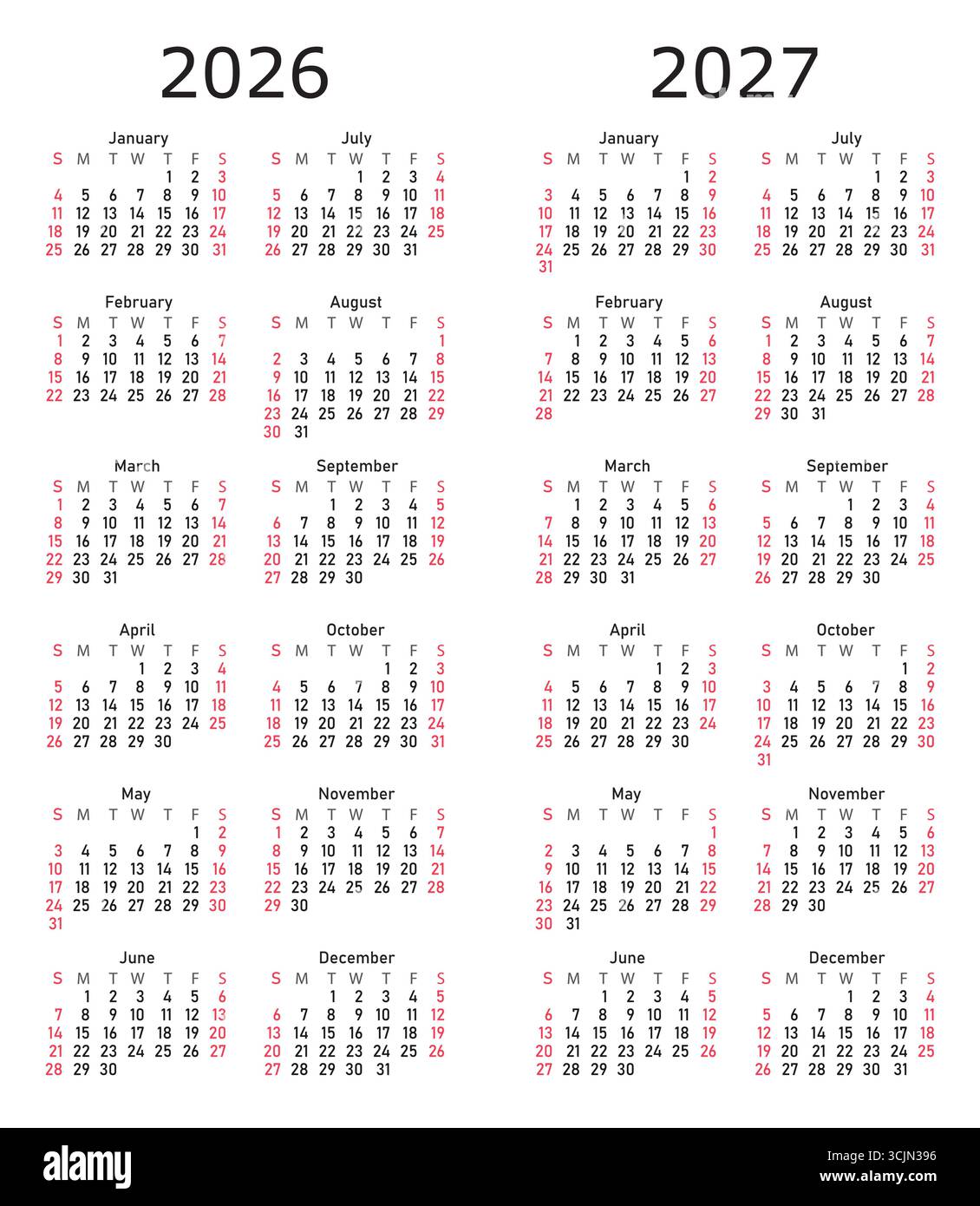 2026 calendar design february highlighted hi-res stock photography and ...