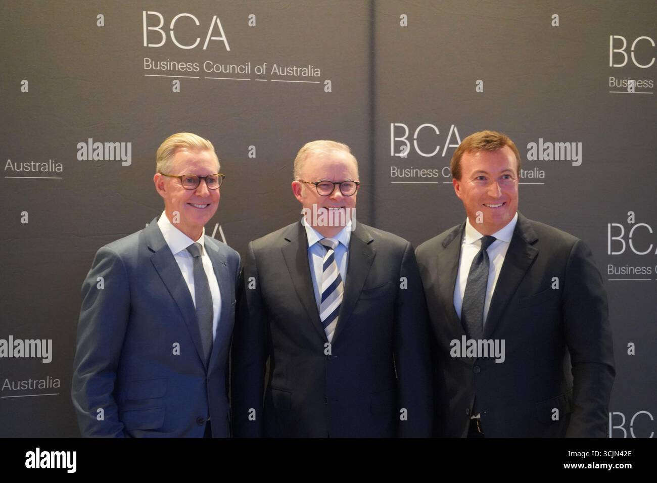 BCA president Geoff Culbert, Prime Minister Anthony Albanese and BCA ...