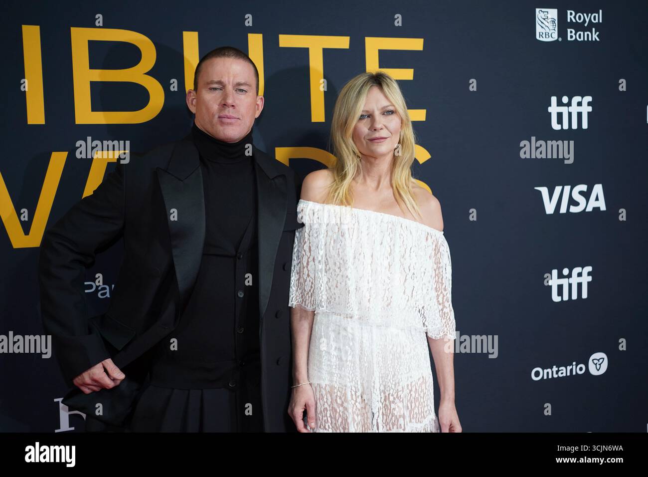Channing Tatum and Kirsten Dunst attend the red carpet for the Tribute ...