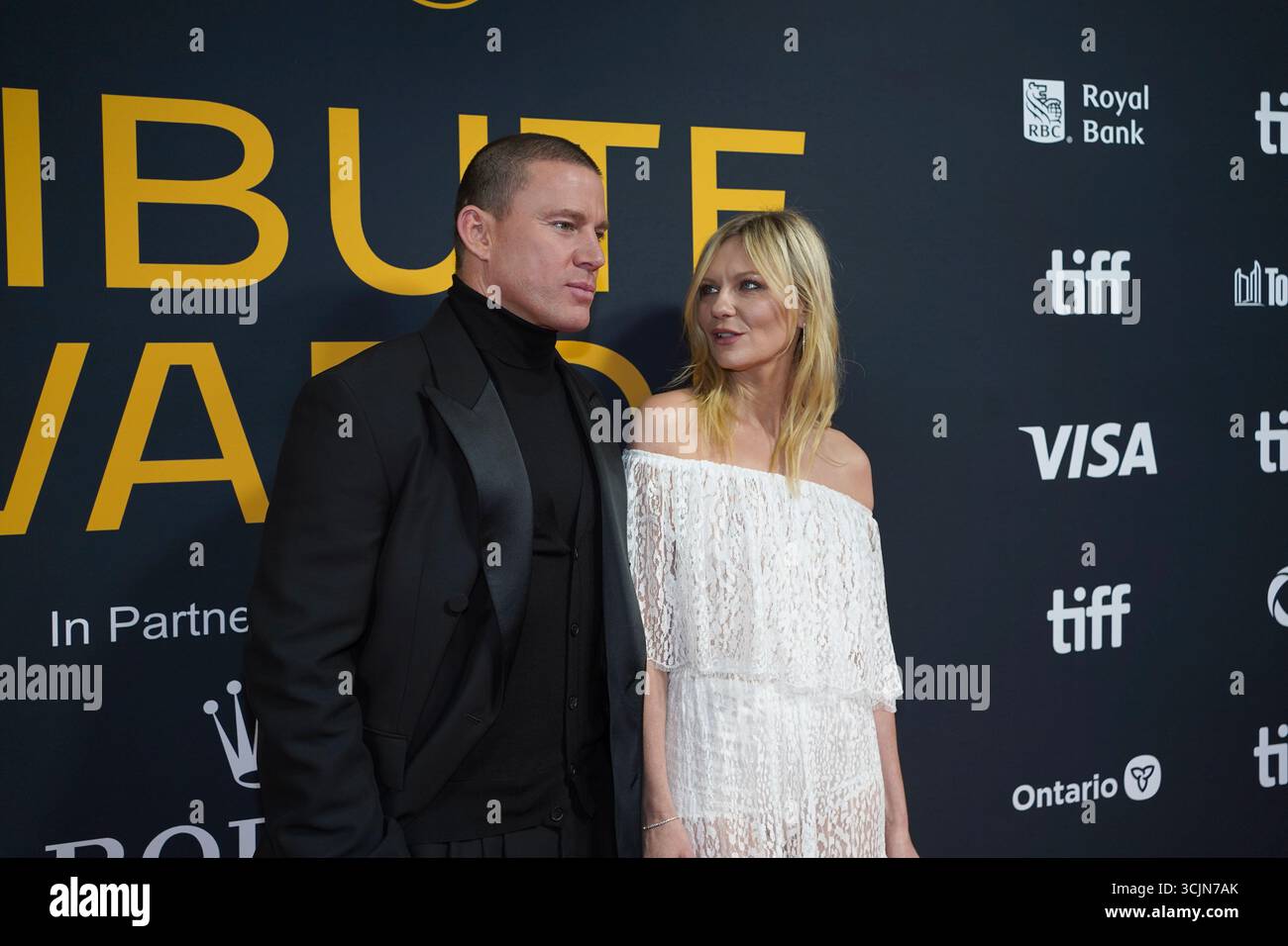 Channing Tatum and Kirsten Dunst attend the red carpet for the Tribute ...