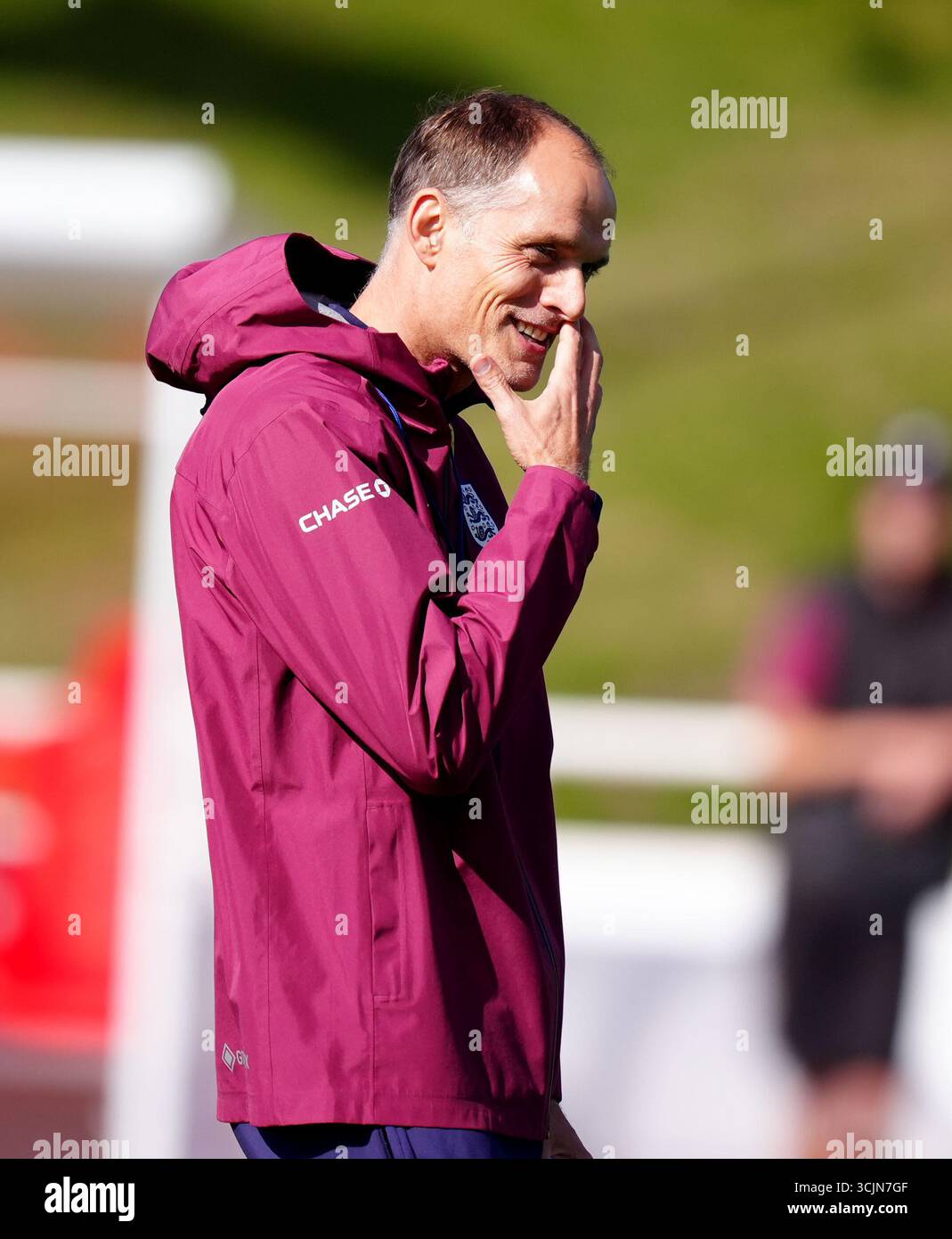 England manager Thomas Tuchel during a training session at St George's ...