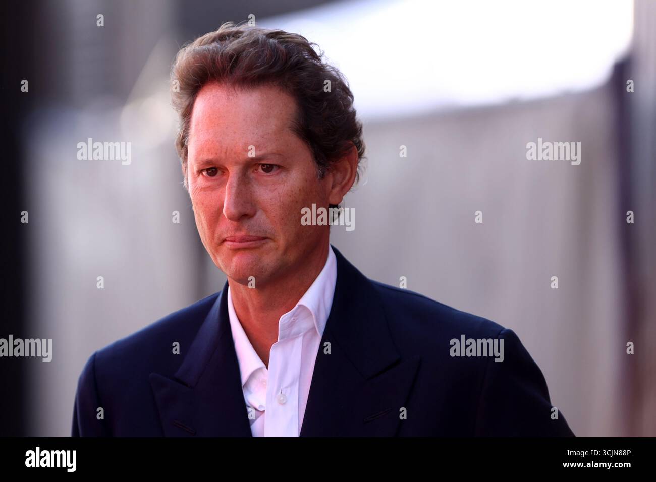 Ferrari chairman and Exor CEO John Elkann looks on before the F1 Grand ...