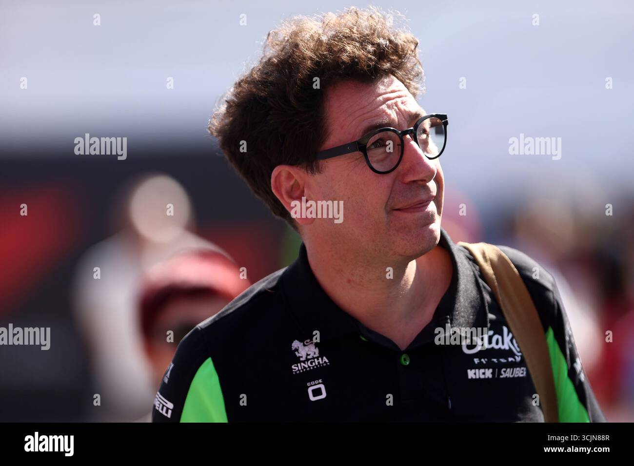 Mattia Binotto of Kick Sauber looks on before the F1 Grand Prix of ...