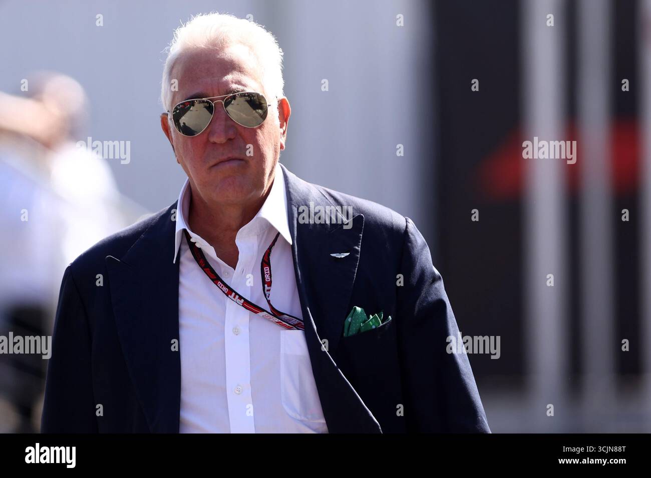 Lawrence Stroll looks on before the F1 Grand Prix of Italy at Autodromo ...