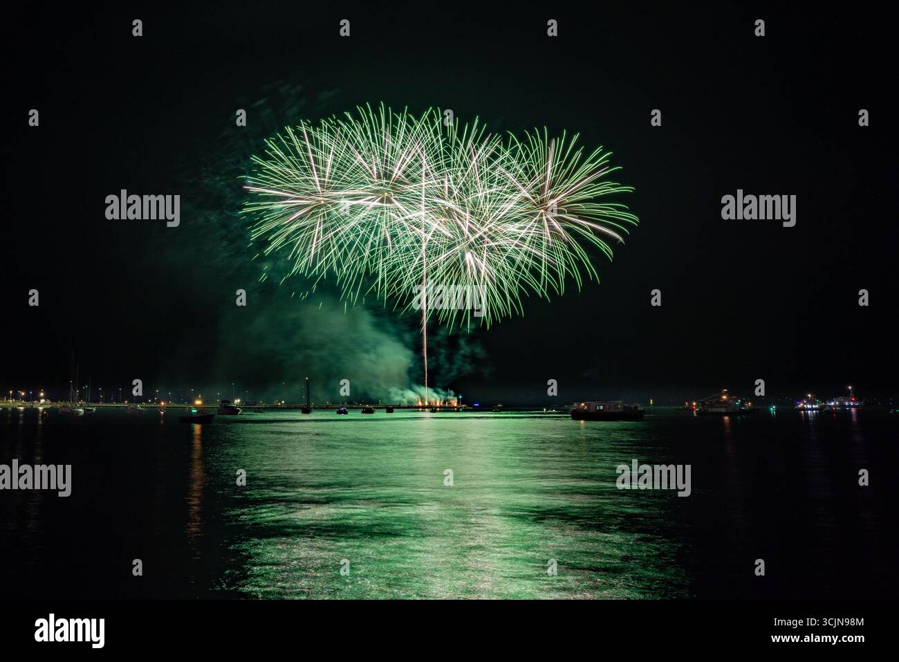 Fireworks from 1st Galaxy Fireworks over the water as part of the 2025 ...
