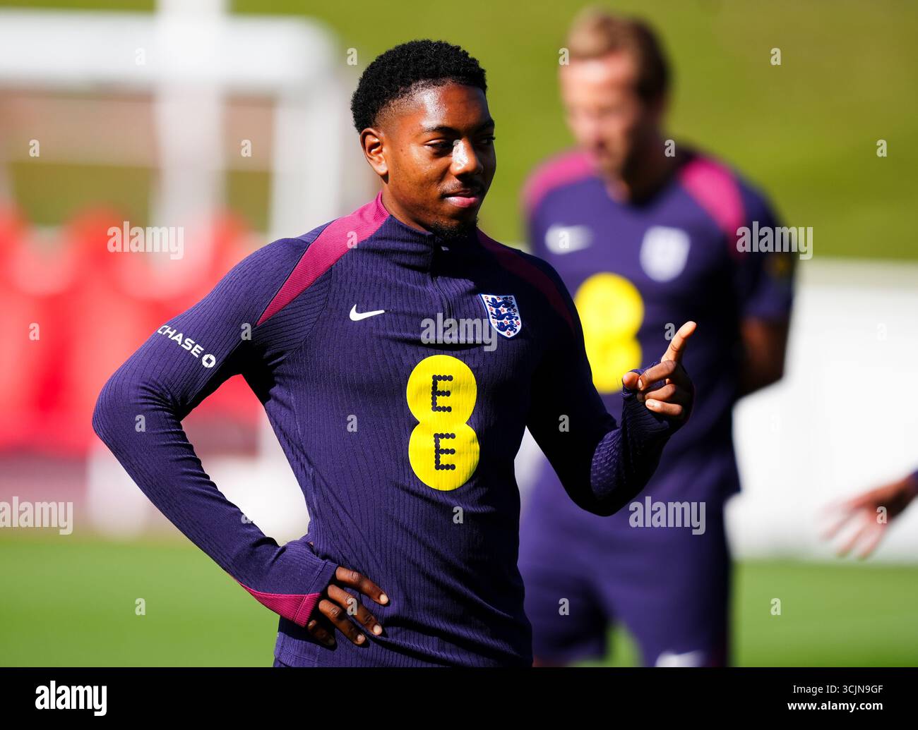 England's Myles Lewis-Skelly during a training session at St George's ...