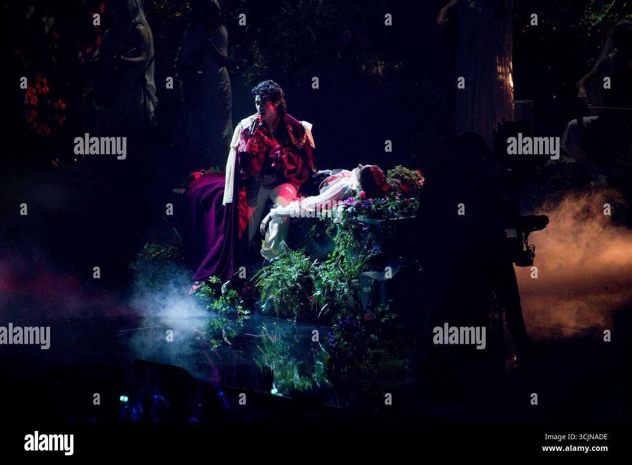 Conan Gray performs on stage during the 2025 MTV Video Music Awards ...