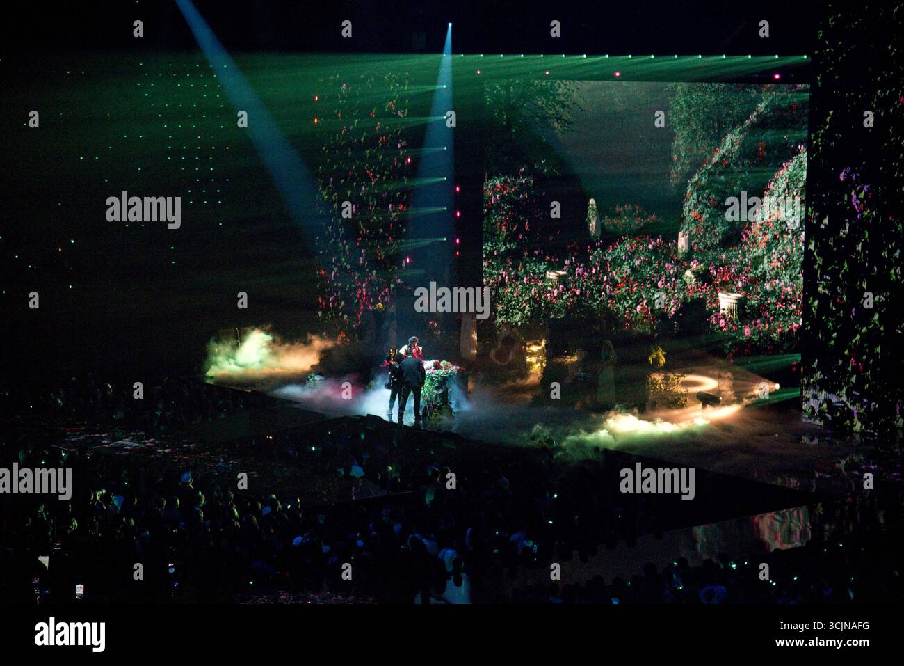Conan Gray performs on stage during the 2025 MTV Video Music Awards ...