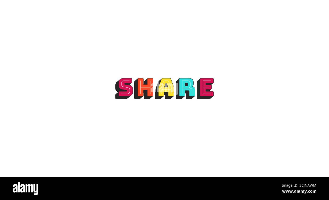 Share colorful bold popular internet button word Stock Vector Image ...