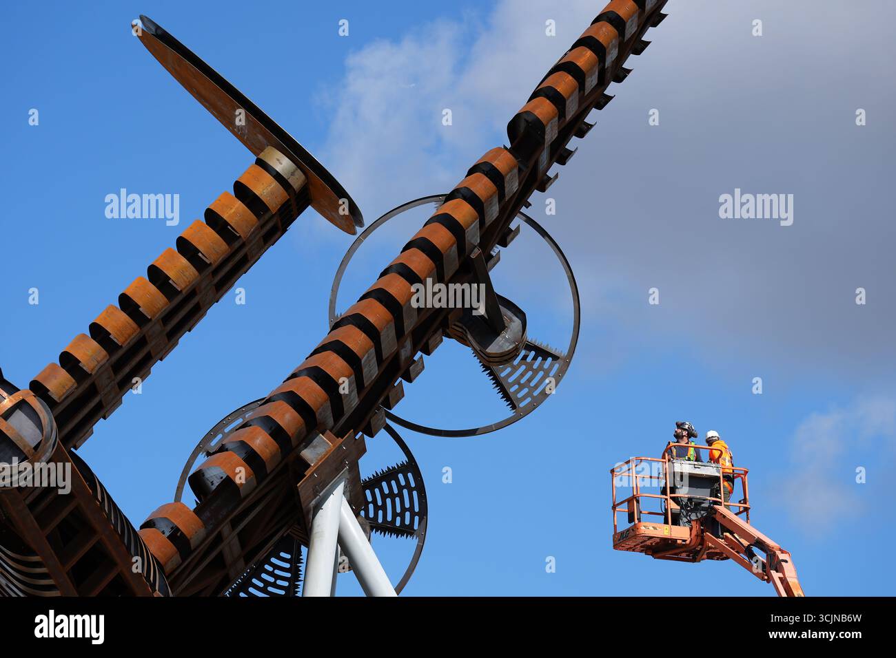 Work nears completion on the construction of a full scale landmark art ...