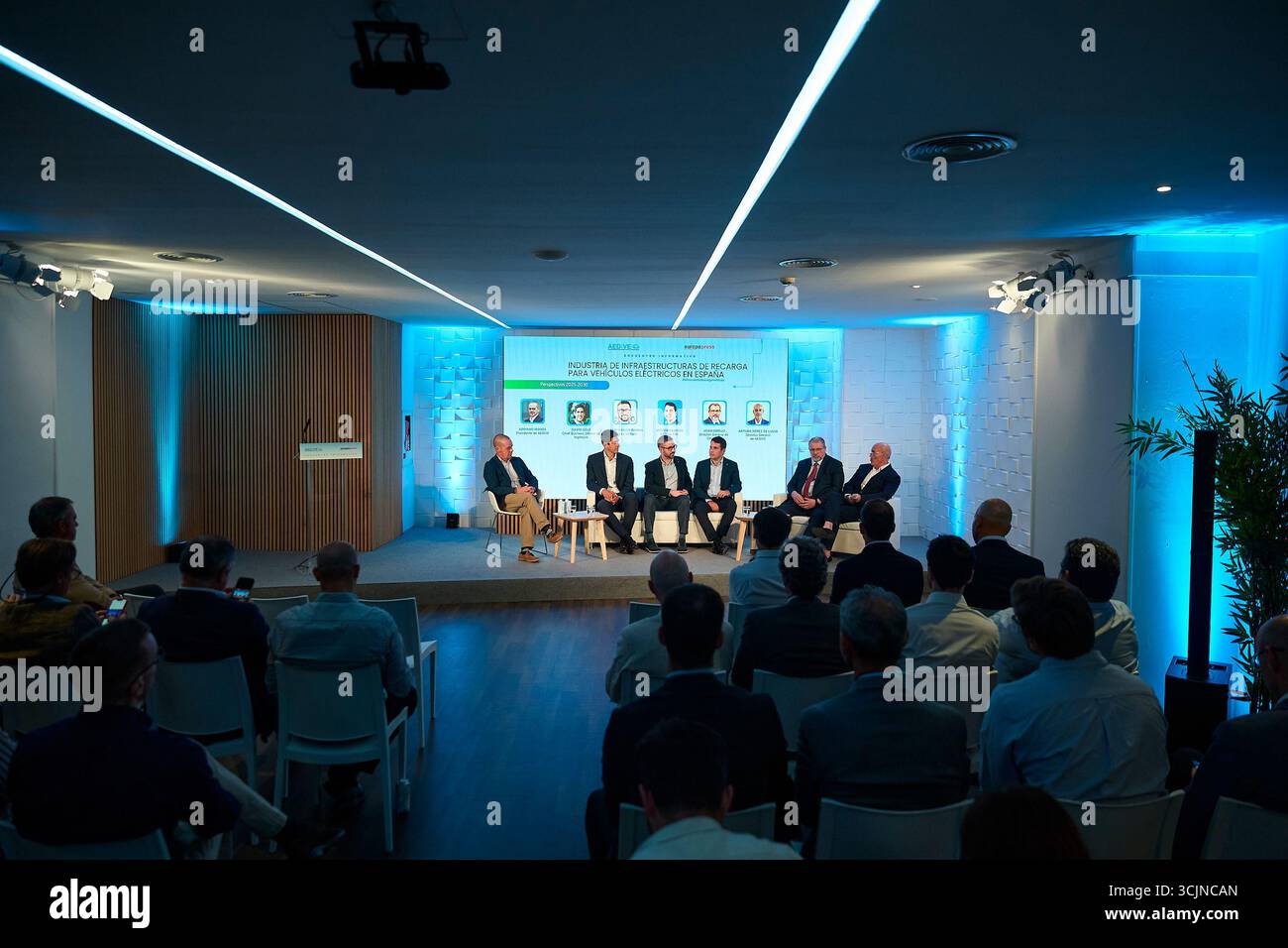 The president of AEDIVE, Adriano Mones, the CBO of Ingeteam, David Solé ...