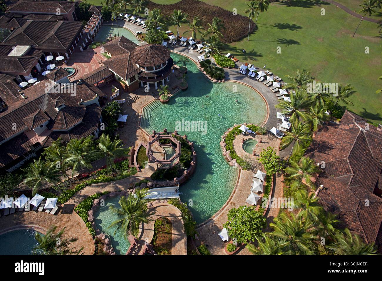 Drone view red resort complex hi-res stock photography and images - Alamy