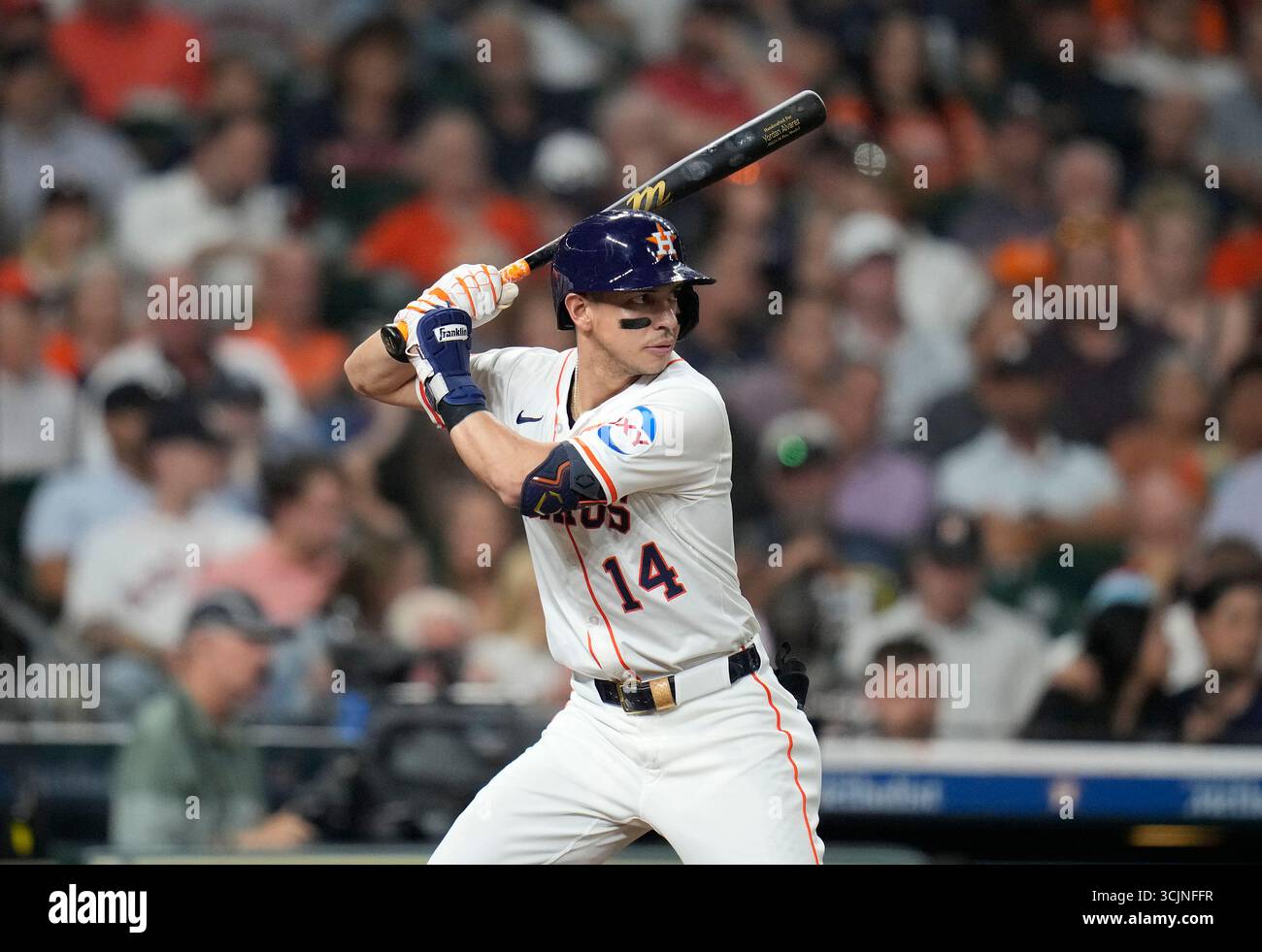 Houston Astros' Mauricio Dubon (14) at bat against New York Yankees ...