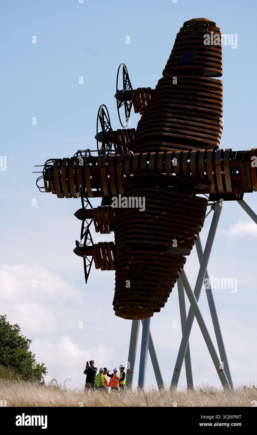Work nears completion on the construction of a full scale landmark art ...