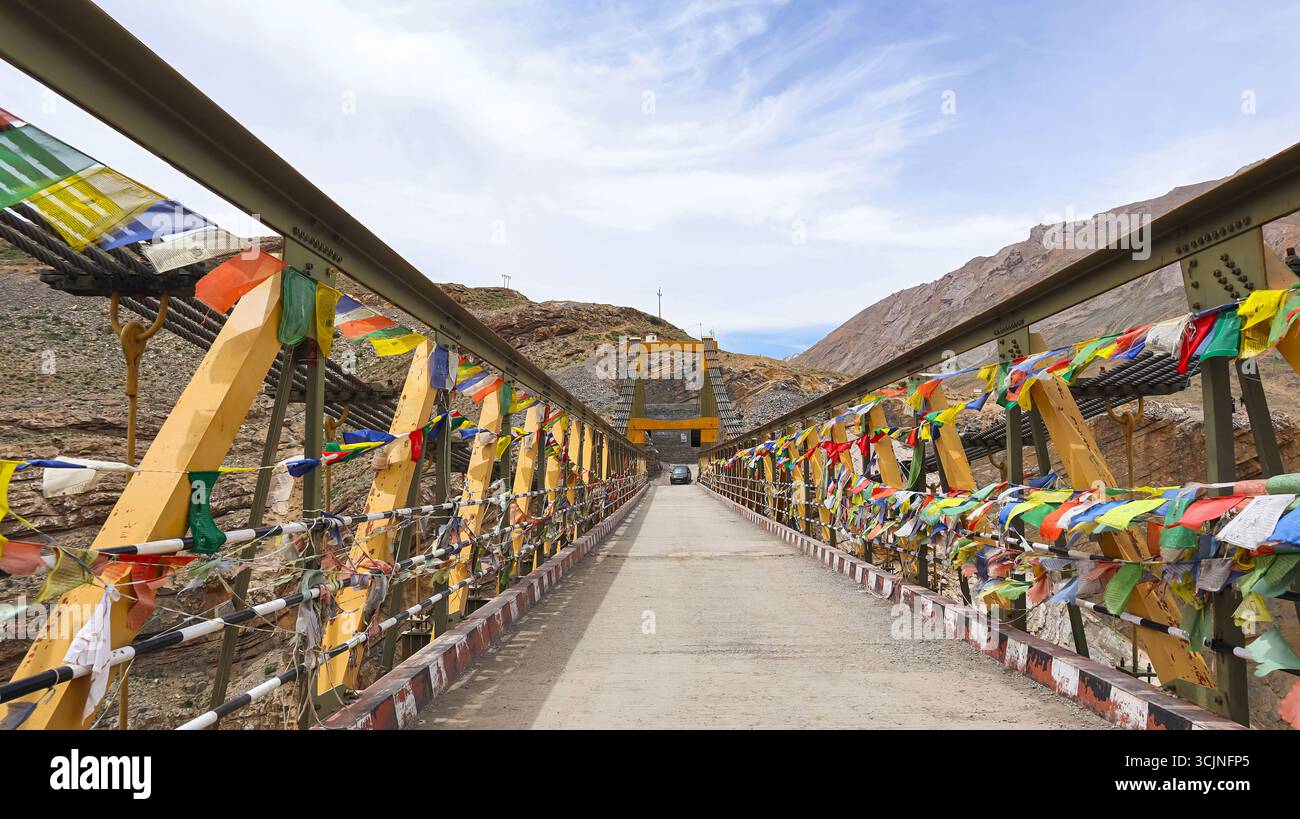 View of Asia's Highest Suspension Bridge, Chicham Bridge, Lahaul Sipti ...