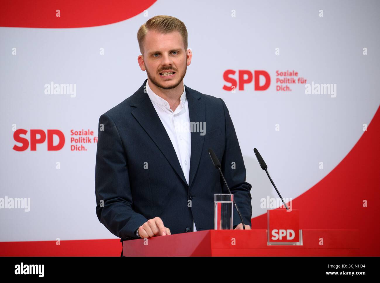 08 September 2025, Berlin: Tim Klüssendorf, SPD General Secretary ...