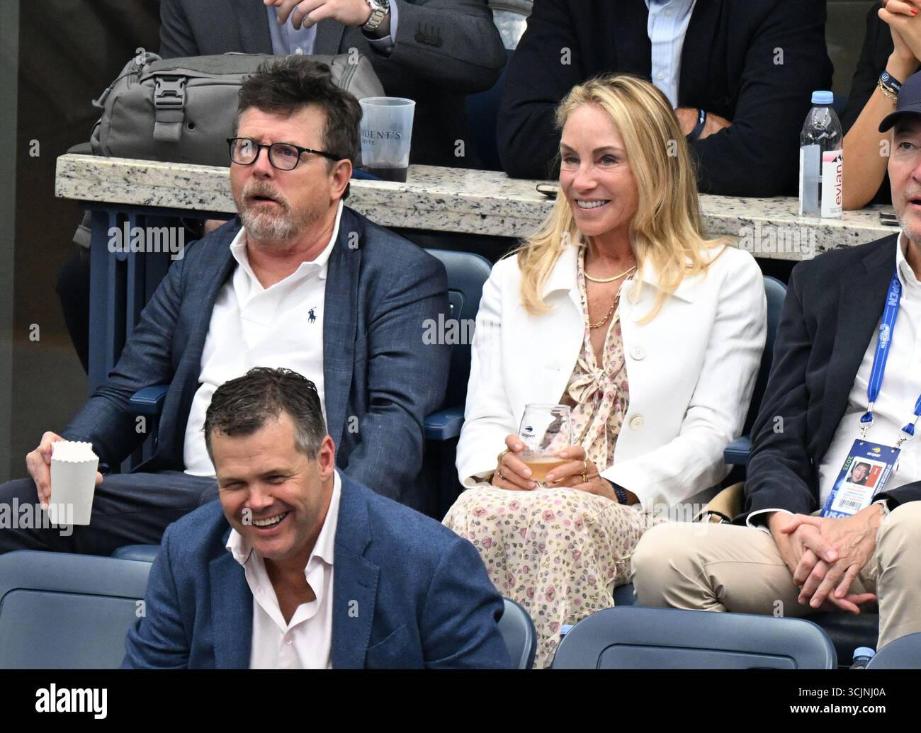 FLUSHING NY- SEPTEMBER 07: Tracy Pollan and Michael J Fox are seen ...