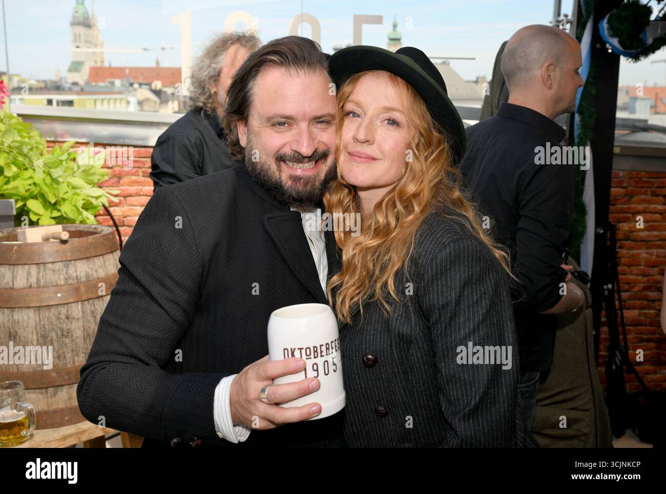 08 September 2025, Bavaria, Munich: Actors Daniel Christensen (l) and ...