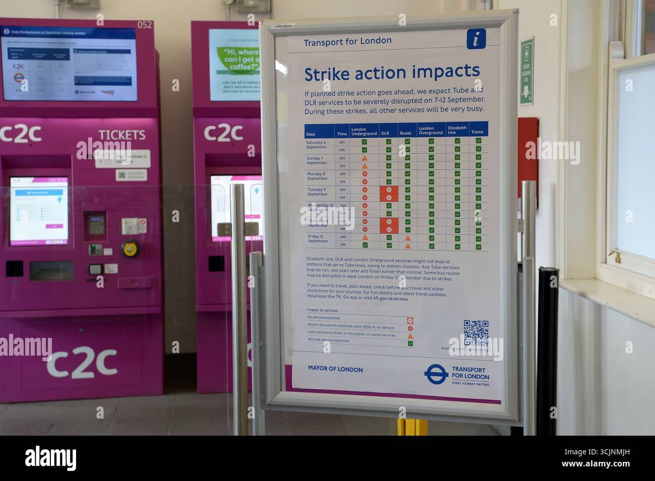 London UK 8th Sep 2025. Tube Strike London as London Underground ...