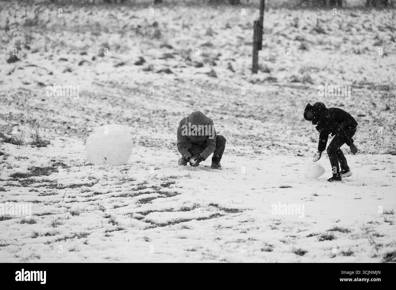 Image captures serene winter Black and White Stock Photos & Images - Alamy