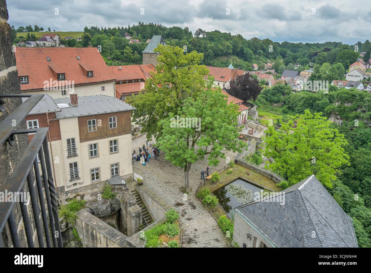Innenhof, Burg, Hohnstein, Landkreis Sächsische Schweiz-Osterzgebirge ...