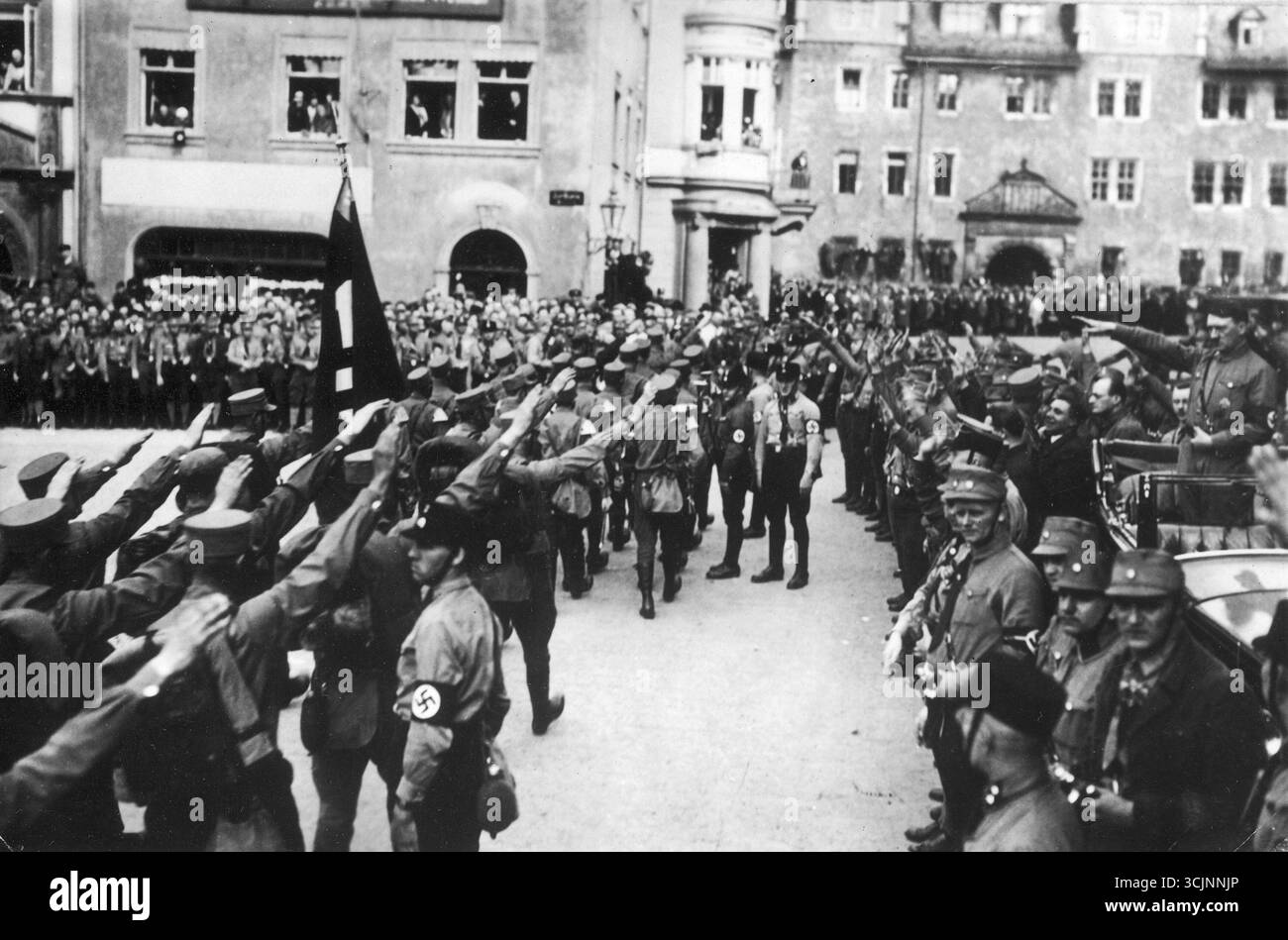 Adolf hitler 1930s at nuremberg nazi germany rally hi-res stock ...