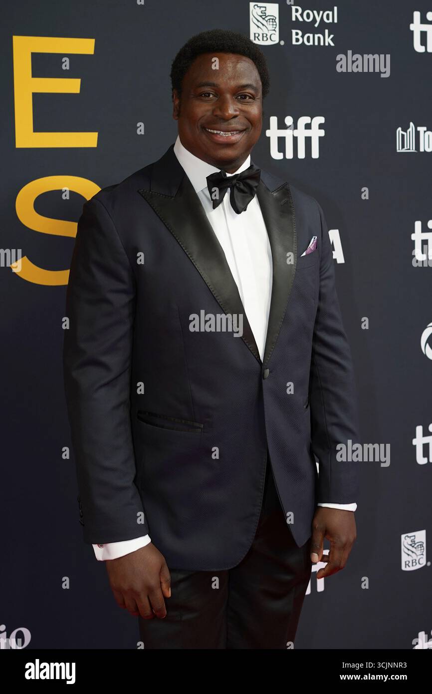 Thompson Egbo-Egbo attends the red carpet for the Tribute Awards during ...