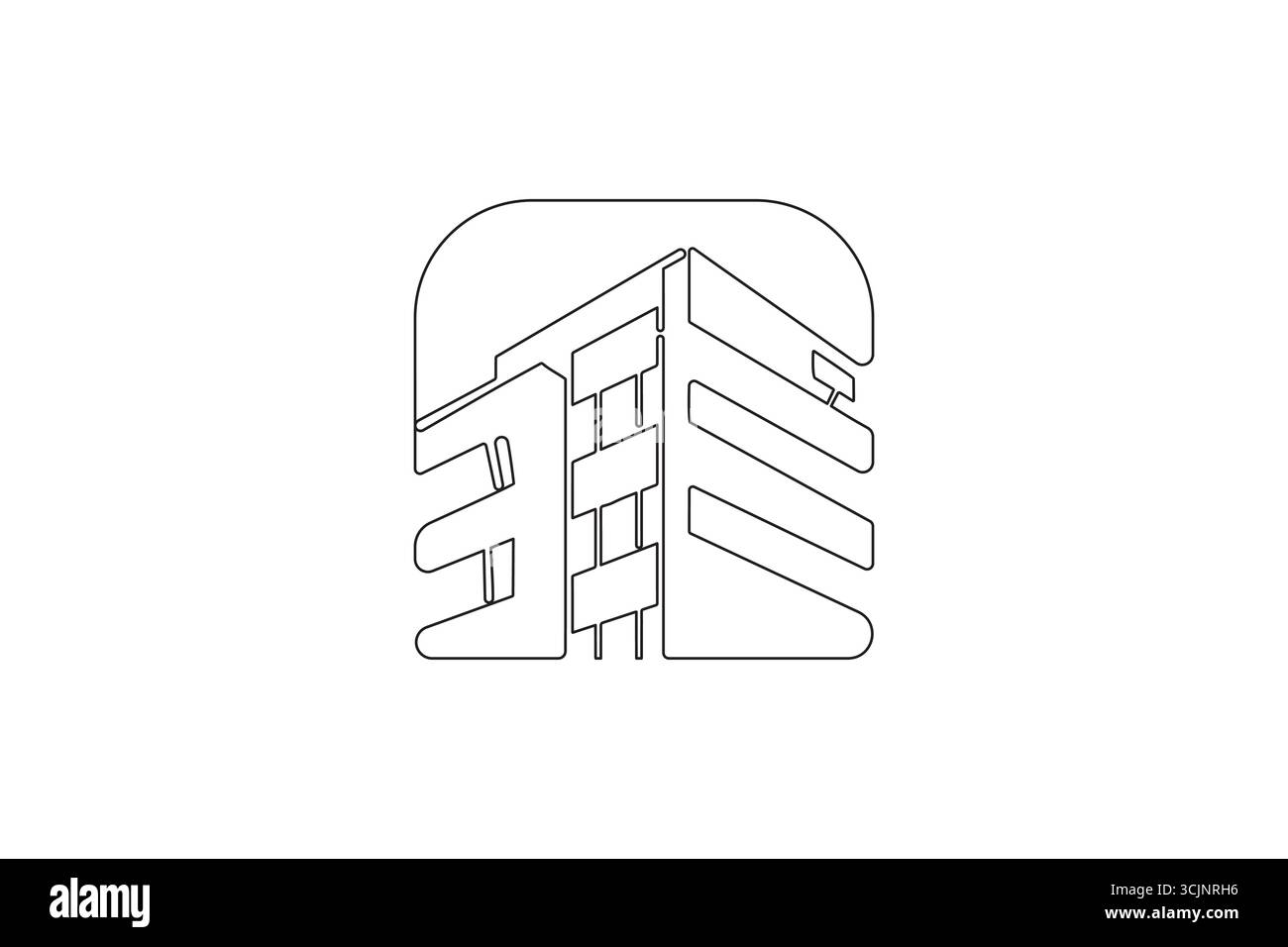 Vector drawing high rise Cut Out Stock Images & Pictures - Alamy