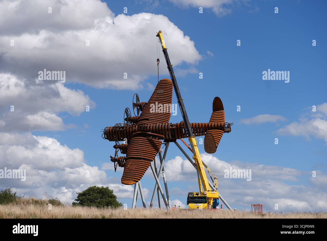 Work nears completion on the construction of a full scale landmark art ...