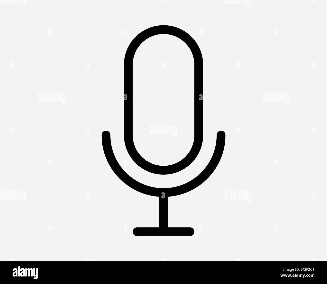 Podcast mic microphone line Stock Vector Images - Alamy