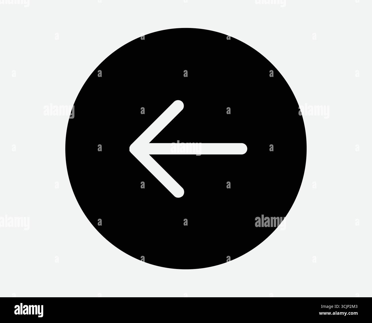 Round Left Icon Arrow Point Leftward Before Previous Back Circle Button Previously Page ...