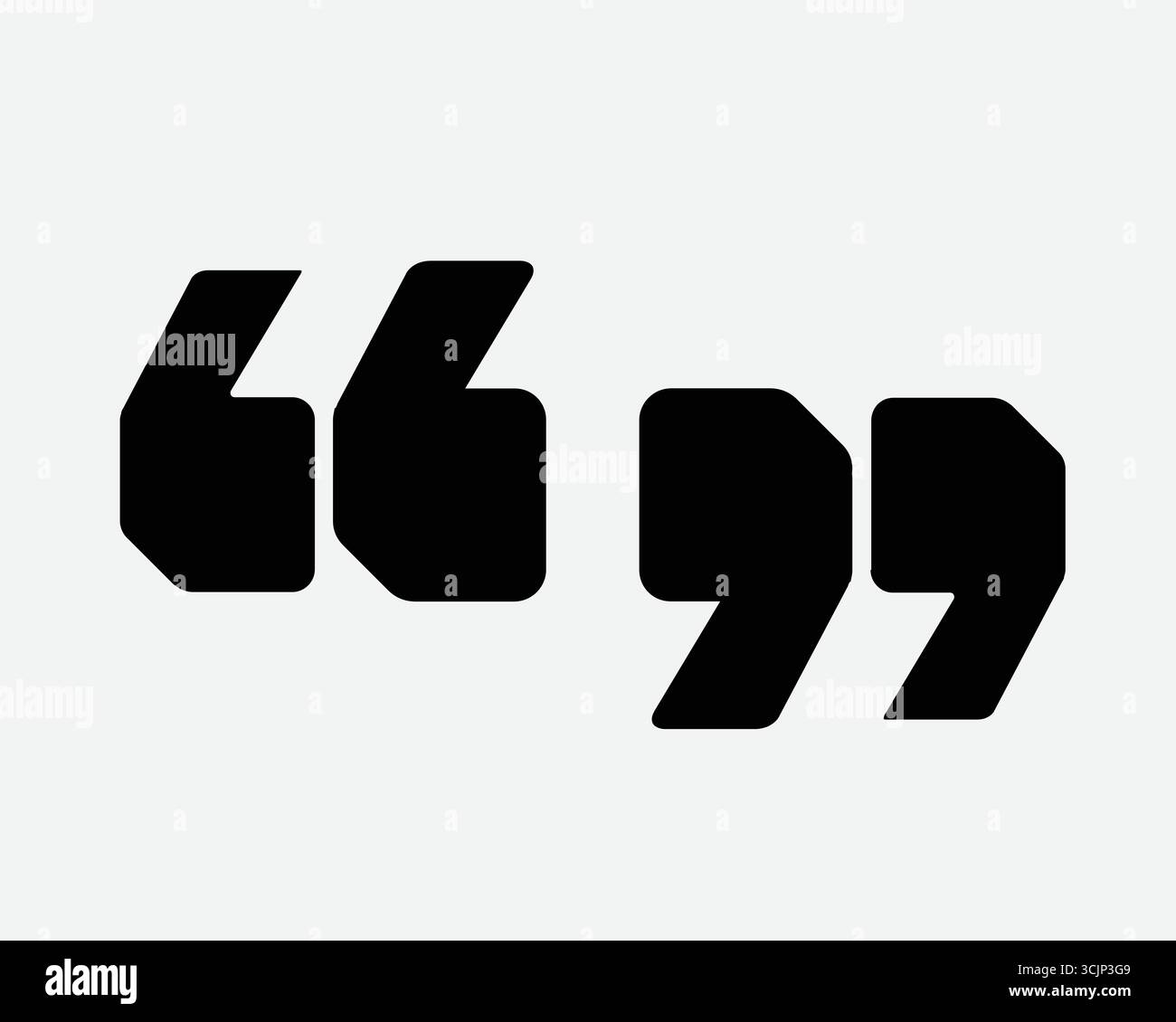 Icon quoted quotation Cut Out Stock Images & Pictures - Alamy