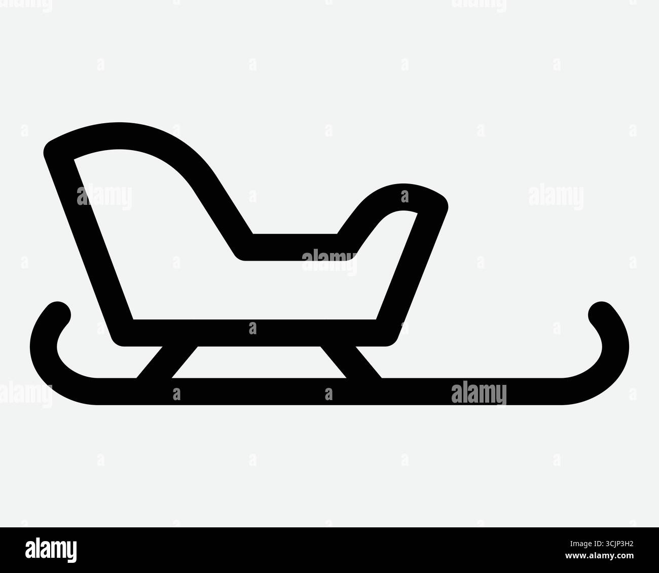 Christmas sled icon flat Cut Out Stock Images & Pictures - Alamy
