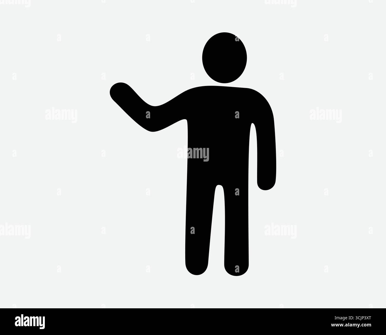 Hello man waving hand gesture Stock Vector Images - Alamy
