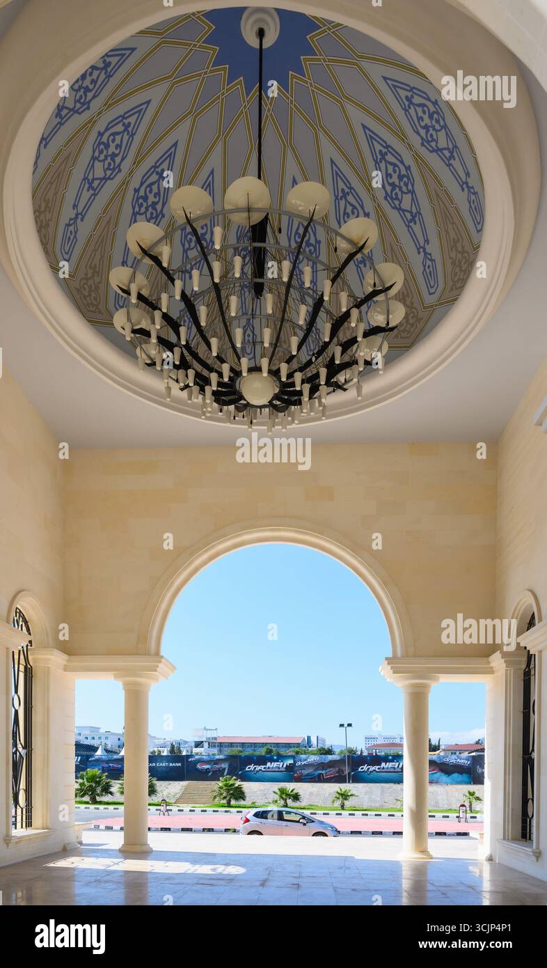 View highlighting the columns and domes of Suat Gunsel Mosque in ...
