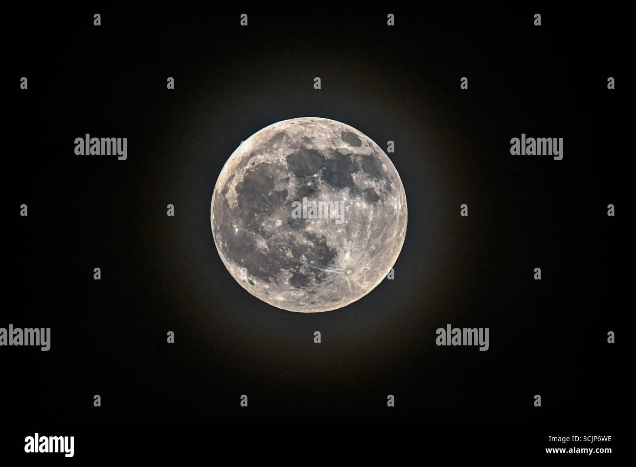 The red full moon also known as a blood moon seen during a lunar ...