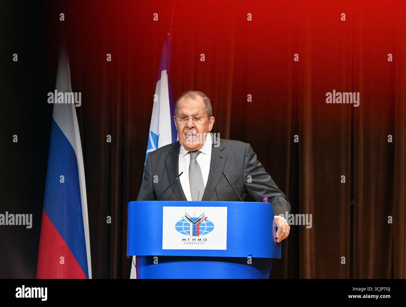 Russian Foreign Minister Sergey Lavrov during the meeting. Credit: Igor ...