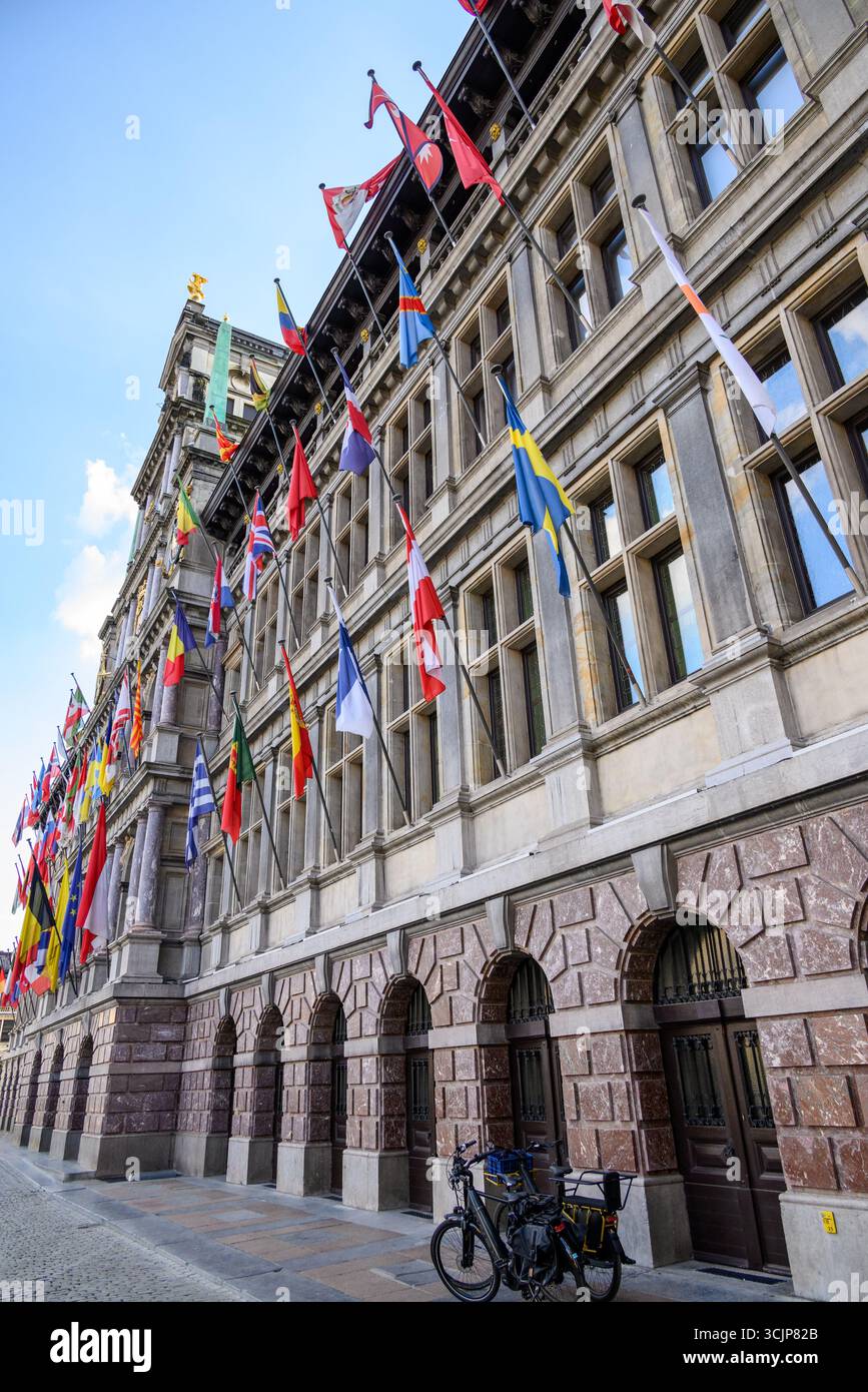 Antwerpen City Hall ornate Renaissance building in the Grote Markt main ...