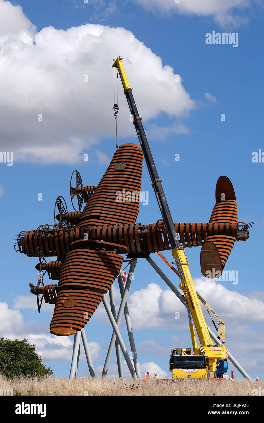 Work nears completion on the construction of a full scale landmark art ...