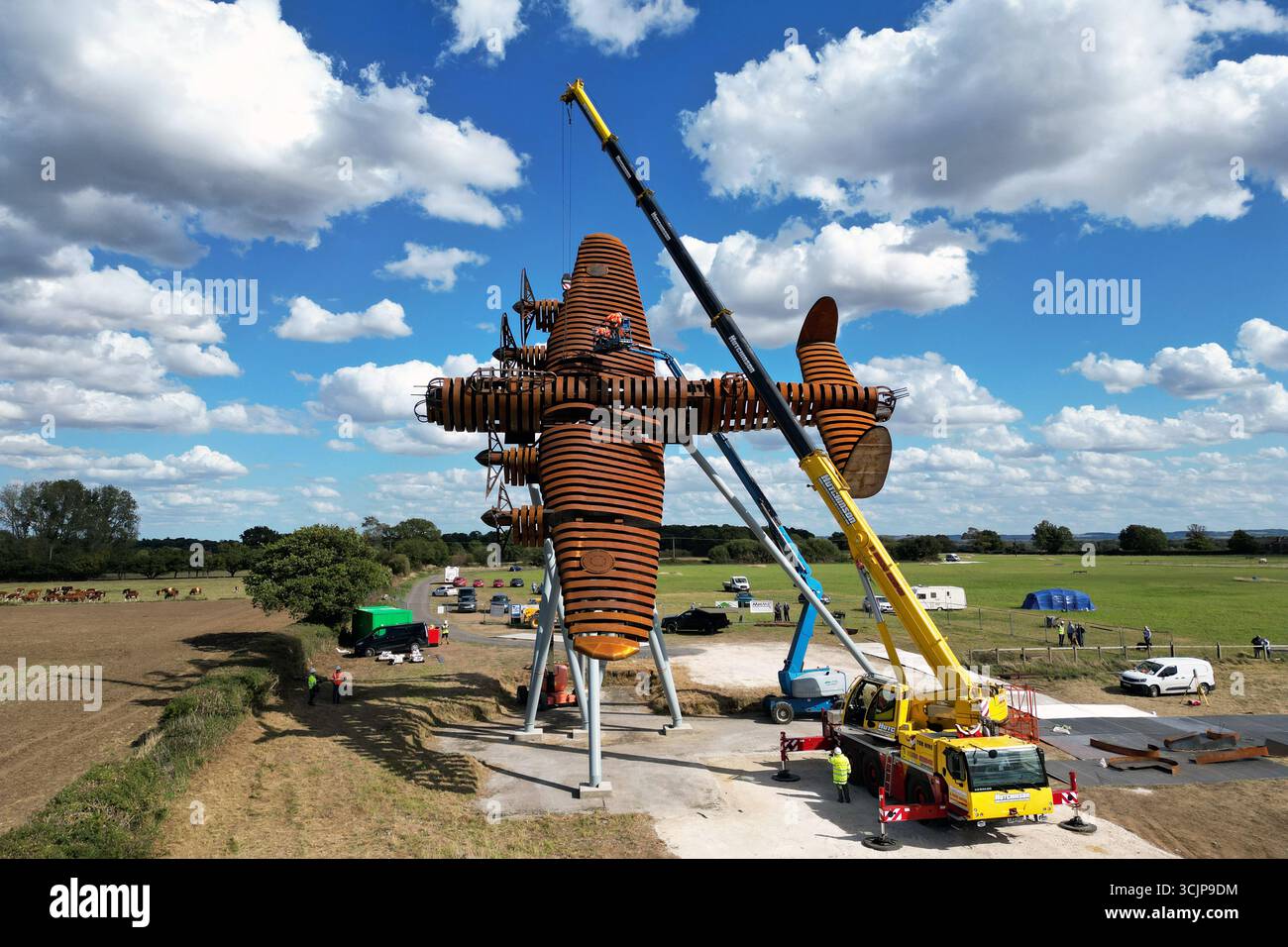 Work nears completion on the construction of a full scale landmark art ...