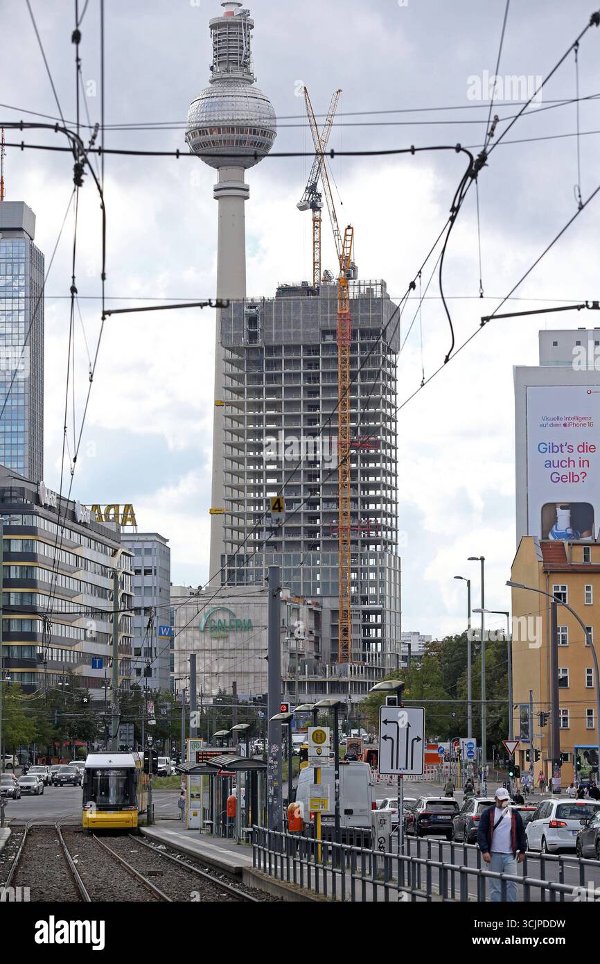 Hochausprojekt MYND Alexanderplatz Berlin 08.09.2025: Aktuelle Bausituation des ...