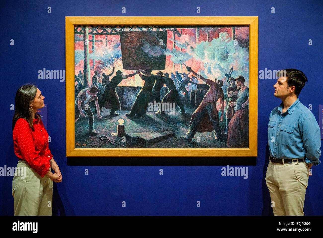 London, UK. 8 Sep 2025. Maximilien Luce, The Iron Foundry, 1899 ...