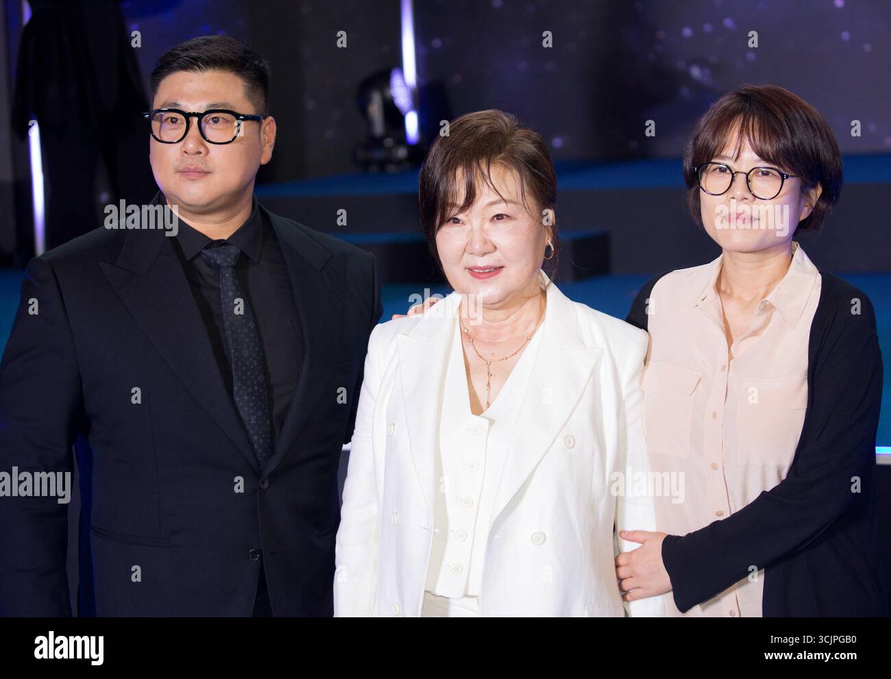 Heo Myeong-Haeng, Kim Hae-Sook and Kim Hee-Won, Sep 2, 2025 : Directors Heo Myeong-Haeng (L) and ...