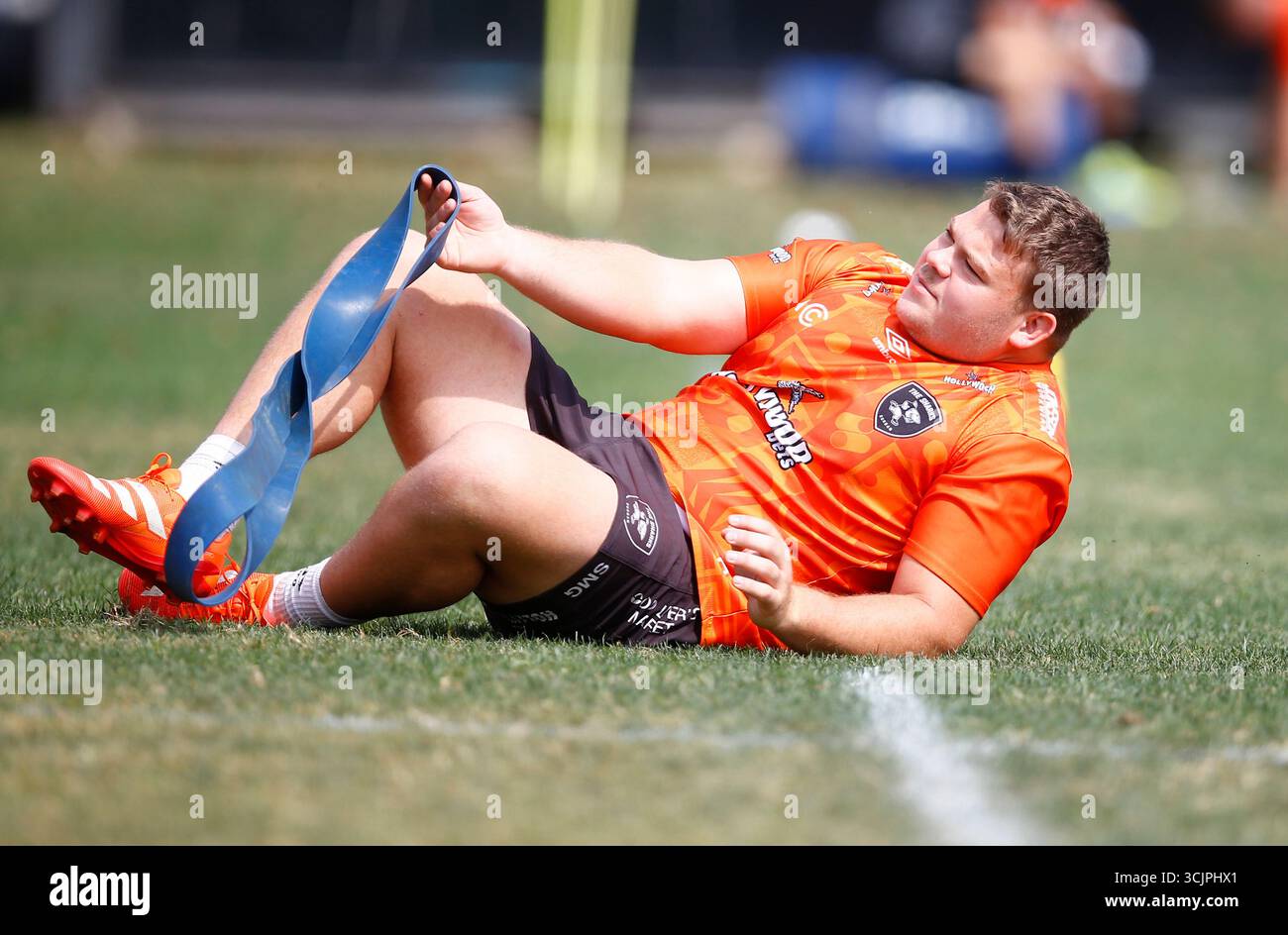 Dian Heunis of the Hollywoodbets Sharks during Hollywoodbets Sharks URC Training at the ...