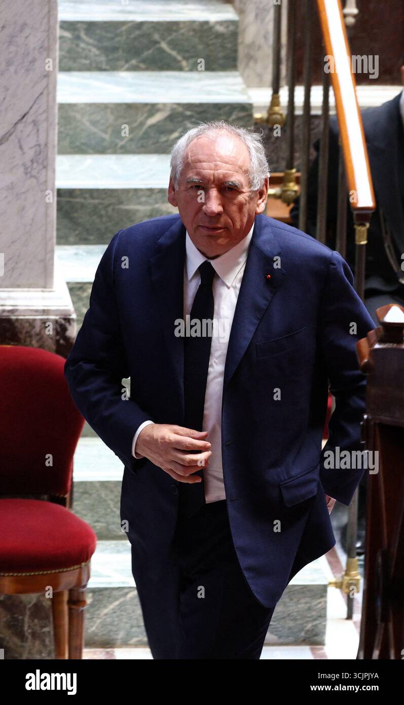 French Prime Minister Francois Bayrou pictured during his general ...