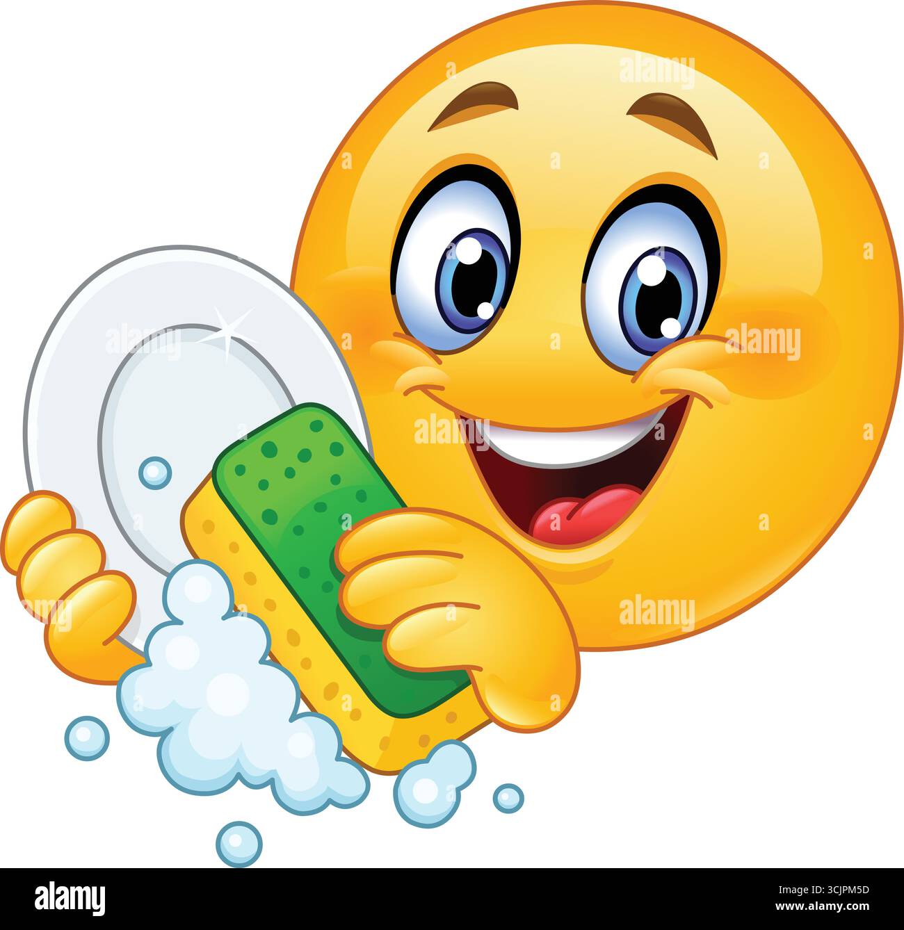 Soap sponge kitchen cartoon Stock Vector Images - Alamy