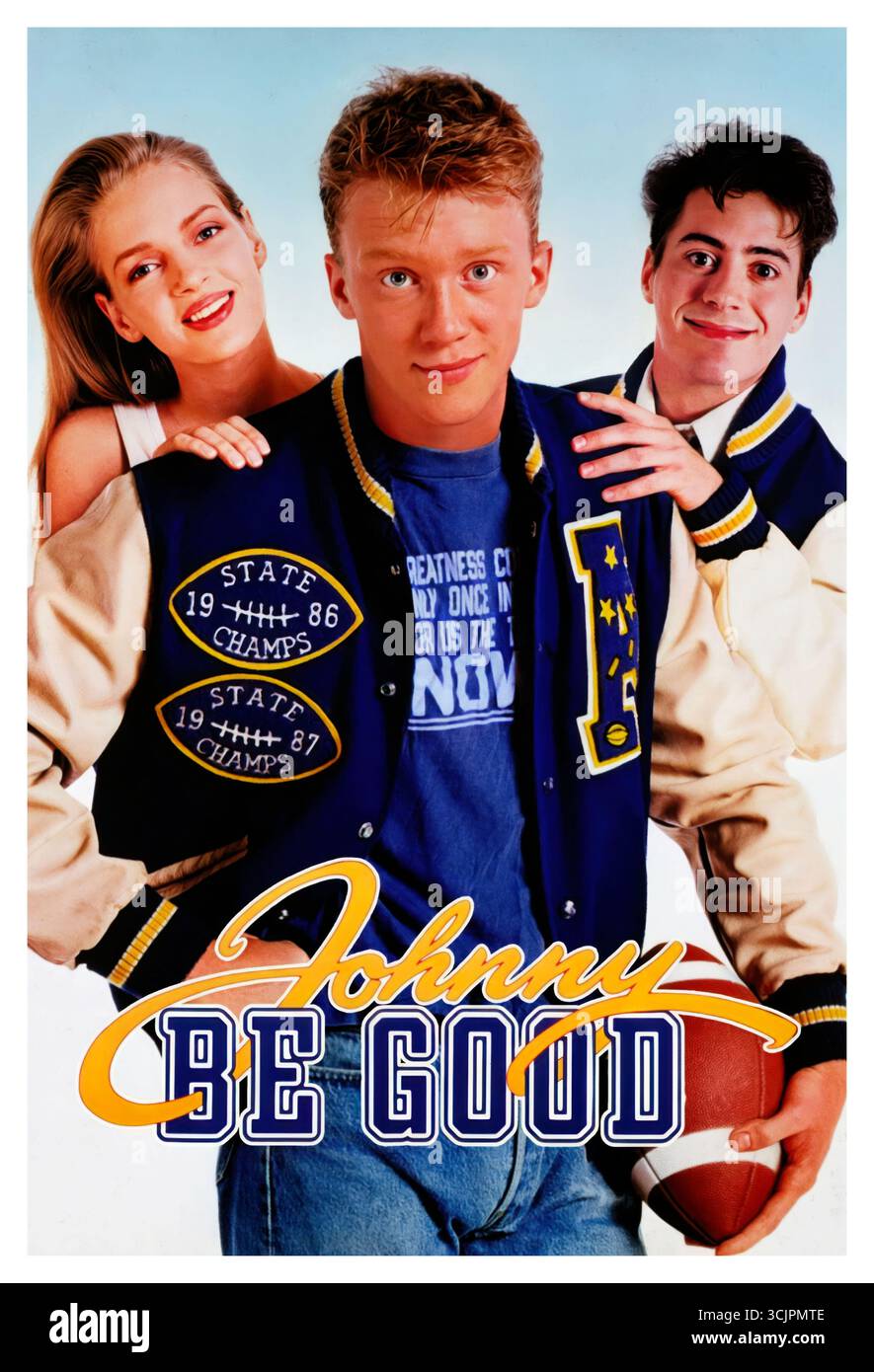 ROBERT DOWNEY JR., UMA THURMAN and ANTHONY MICHAEL HALL in JOHNNY BE ...