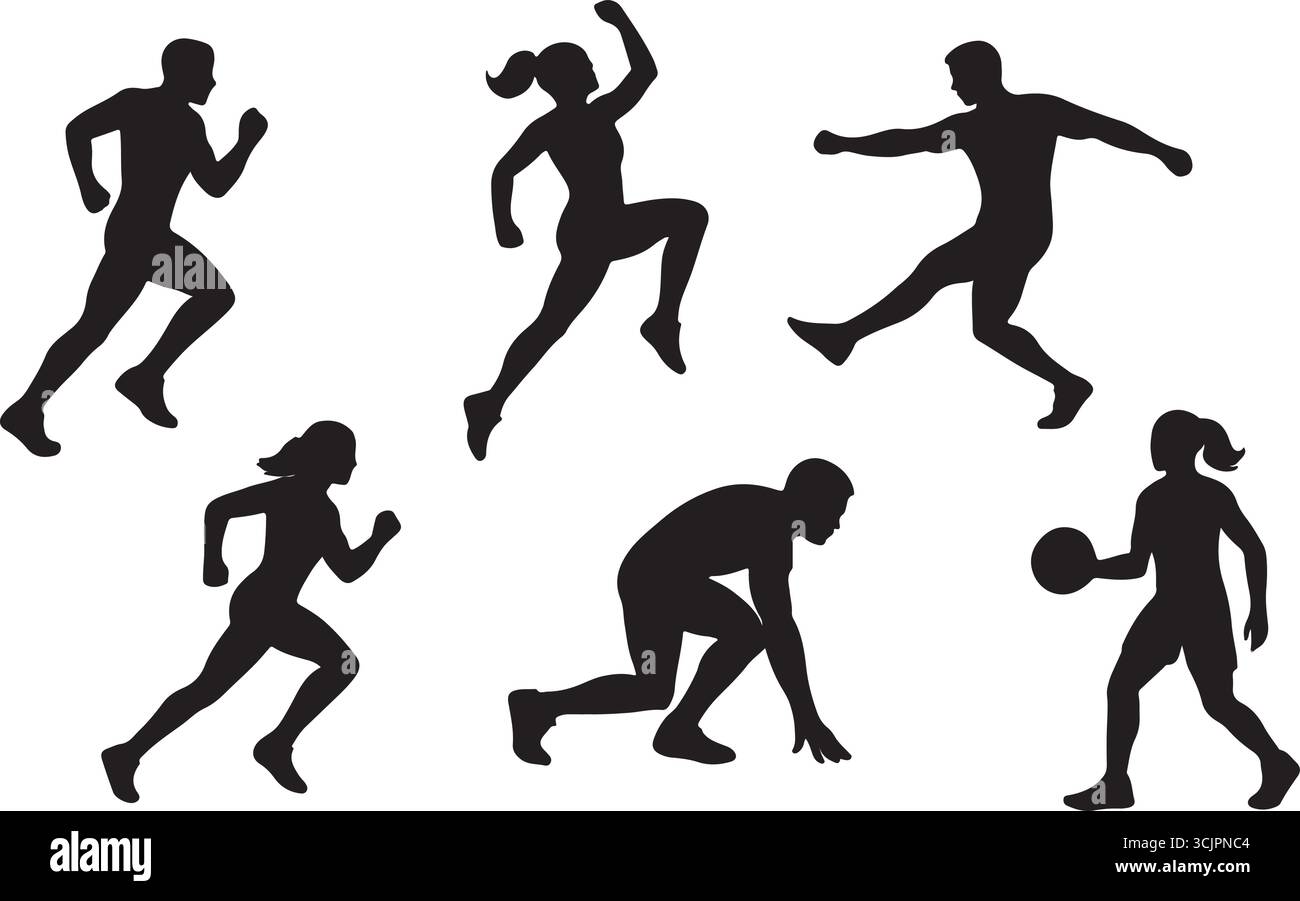 Sprint pose Cut Out Stock Images & Pictures - Alamy