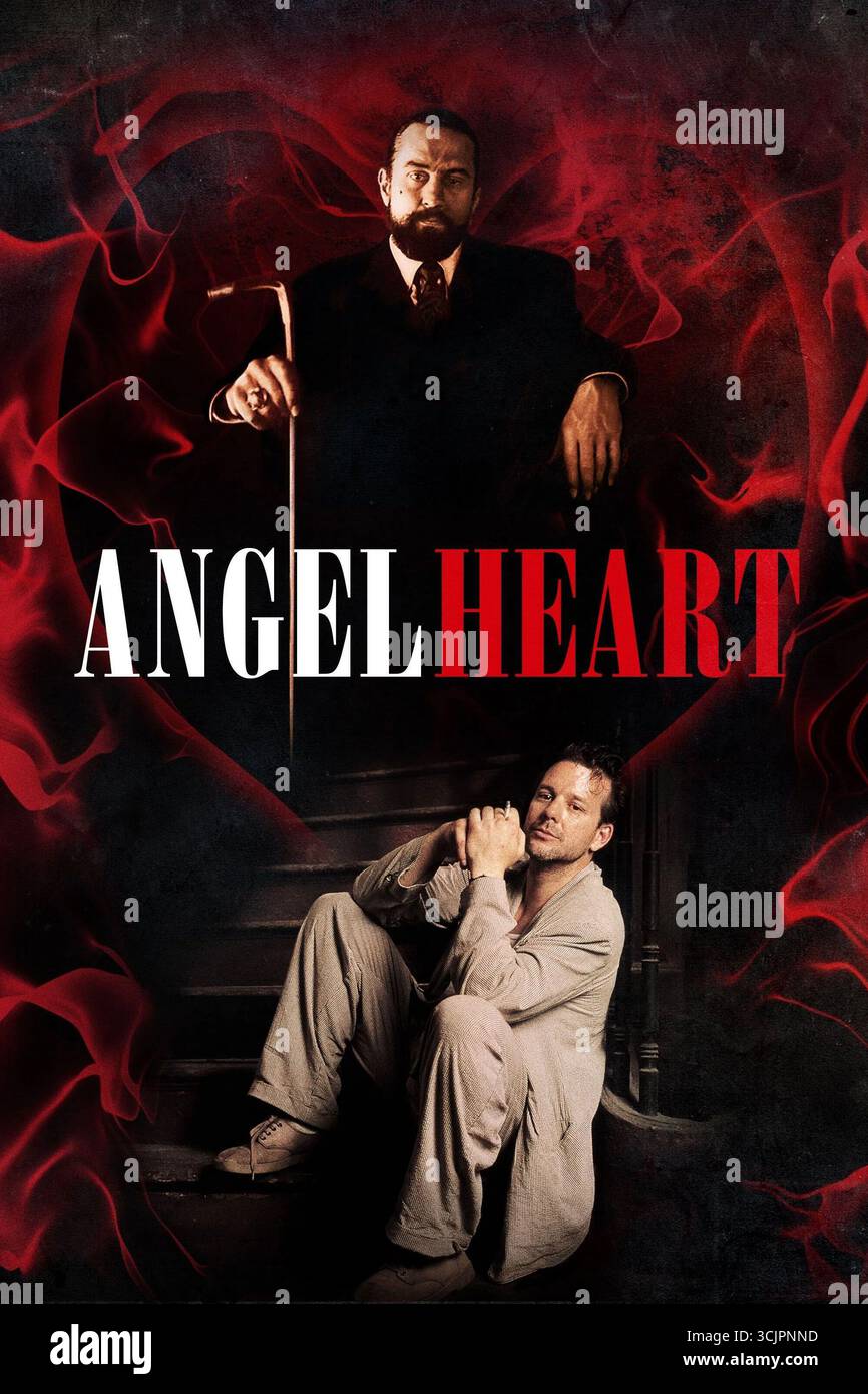 ROBERT DE NIRO and MICKEY ROURKE in ANGEL HEART (1987), directed by ...